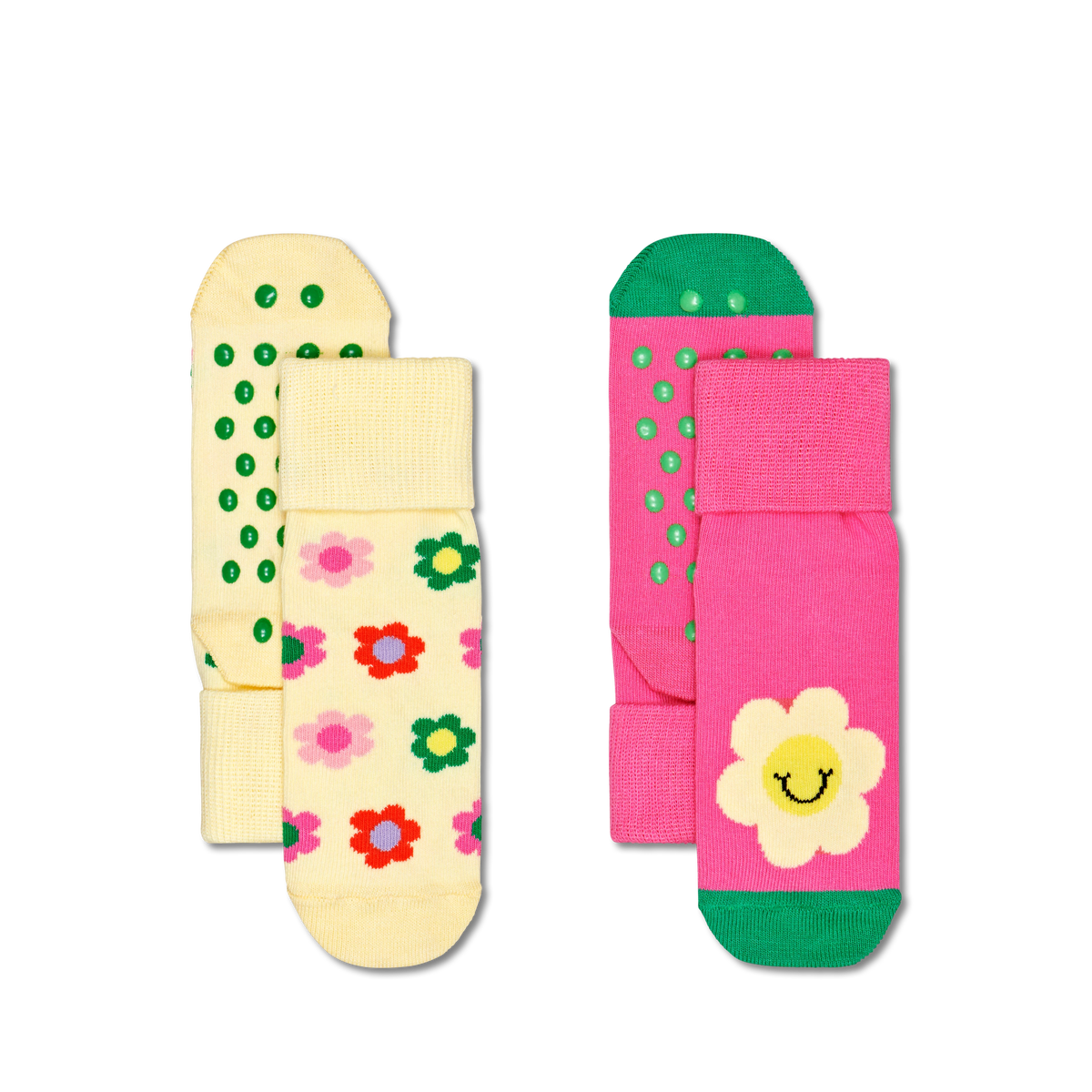 2-Pack Kids Smiley Daisy Anti-Slip Sock – SolesStoleMySoul