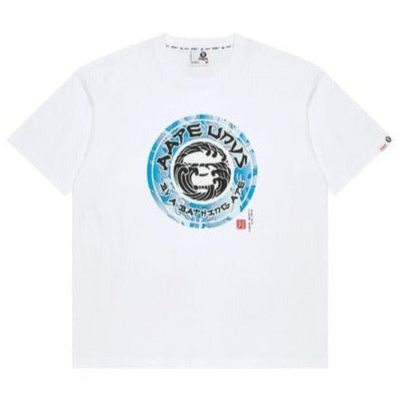 AAPE THEME TEE WHITE BLUE – SolesStoleMySoul