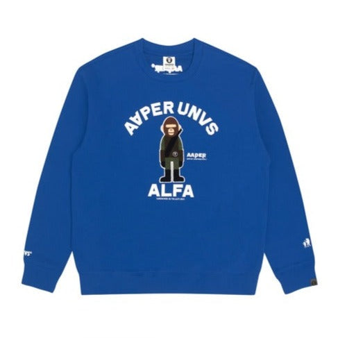 AAPER "ALFA" CREW NECK SWEATER BLUE – SolesStoleMySoul